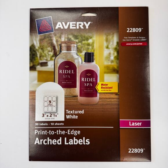 Avery | Other | Avery 3 X 24 Arched Labels 2289 | Poshmark